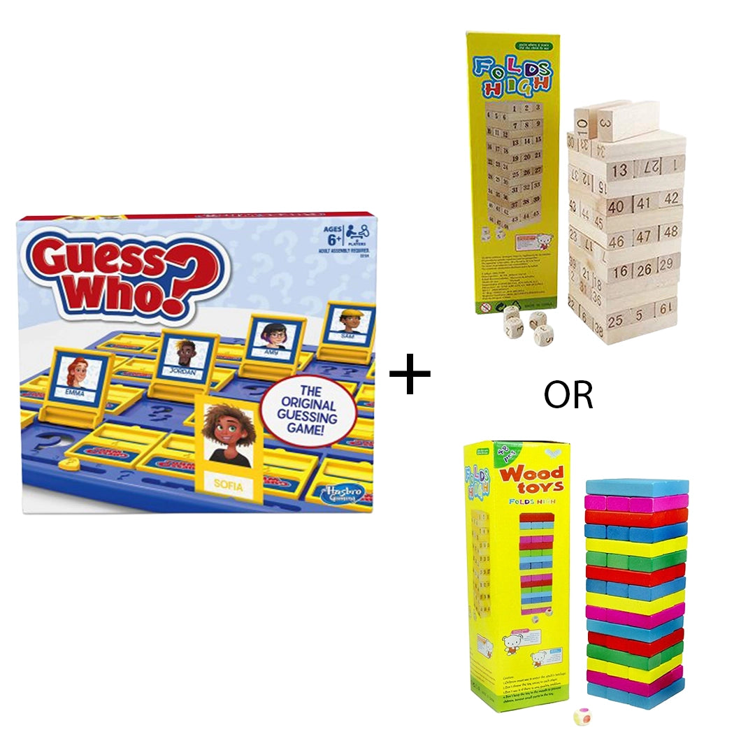 Guess who + Numbered OR colored wood blocks – MJ BoardGames Lebanon